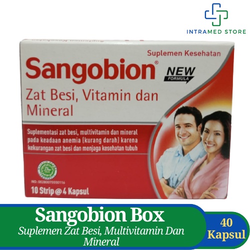 Jual Sangobion Box isi 40 Kapsul - Suplemen Multivitamin Untuk ...