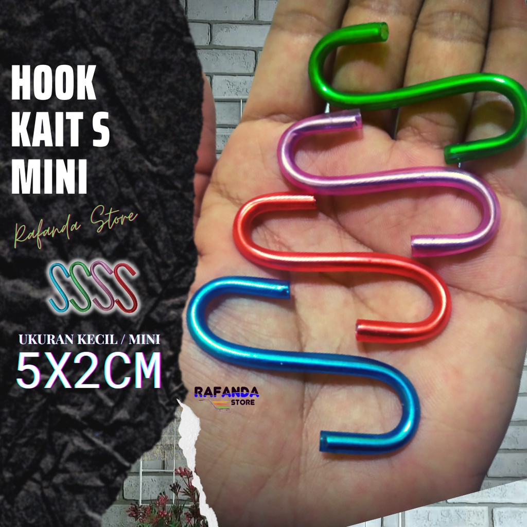 Jual [Harga Satuan] Hook S mini 5x2cm hook warna kait S hook kecil ...