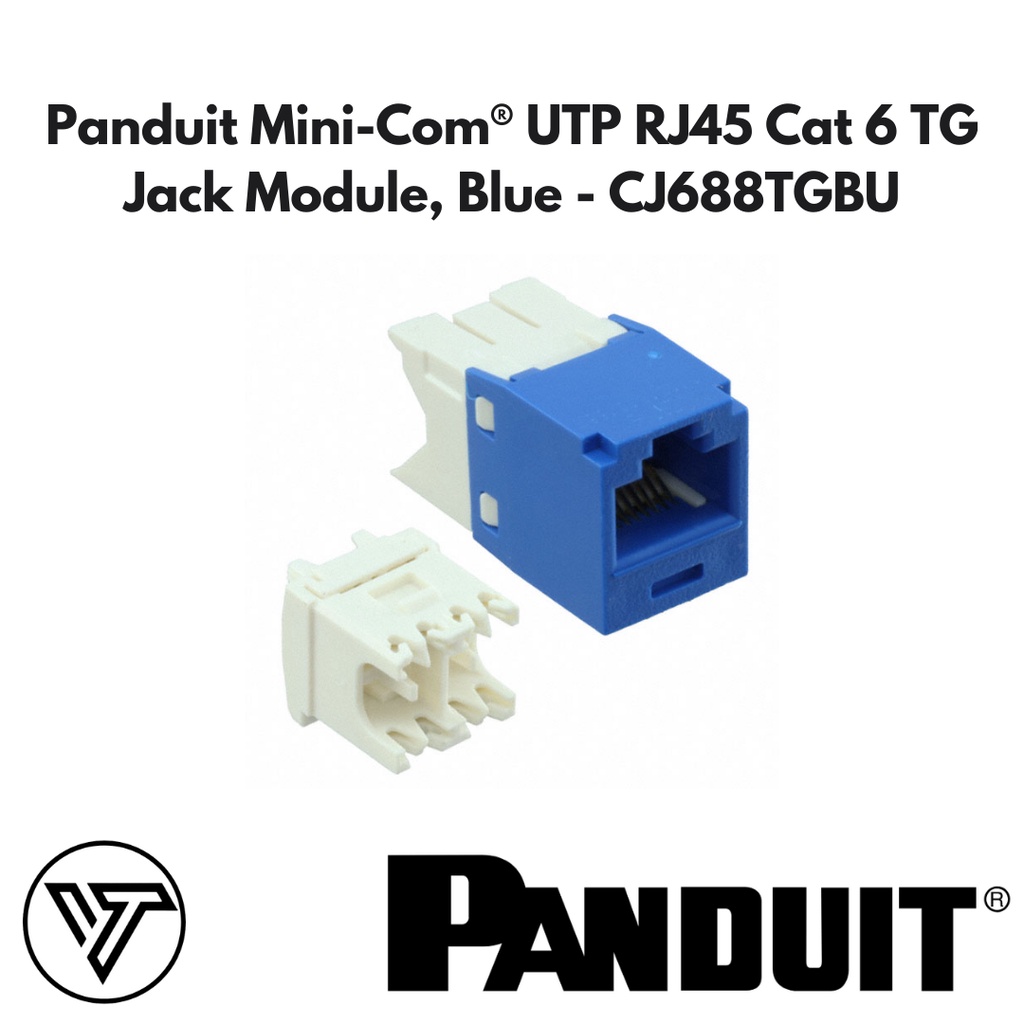 Jual Modular Panduit CJ688TGBU UTP RJ45 Cat 6 Blue | Shopee Indonesia