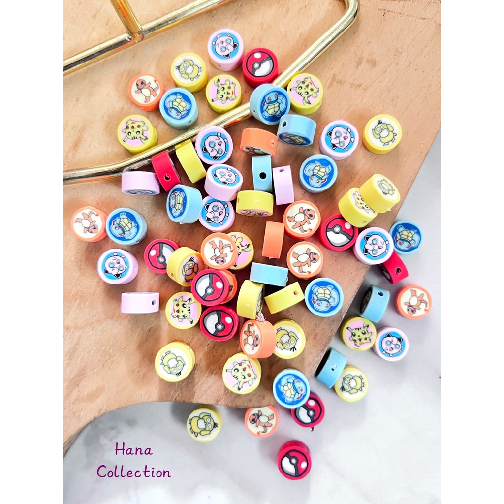 Jual 10pcs Manik Polymer model Pokemon Bulat | Shopee Indonesia