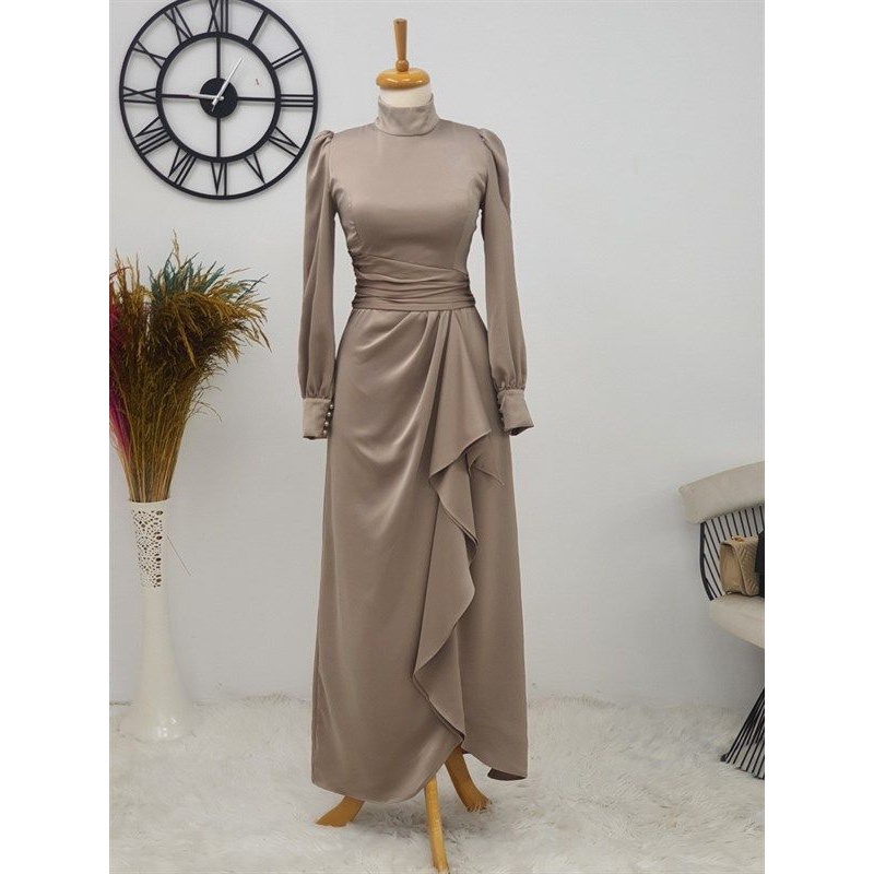 Jual Bridesmaid Dress Satin Lebaran Baju Kondangan Remaja Terbaru DRS A058 by fluidofashion ...