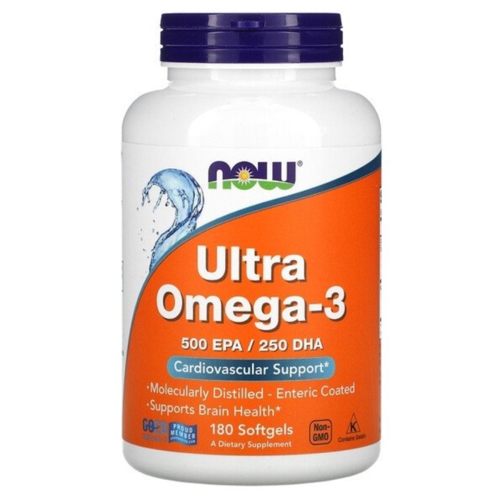 Jual Vitamin Suplemen Ultra Omega 3 500 EPA 250 DHA Now Foods 180 ...