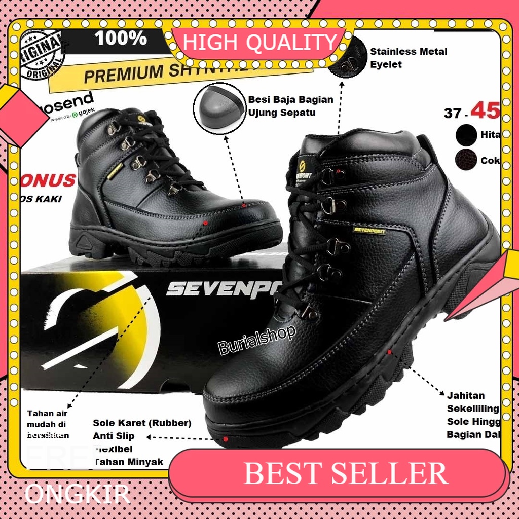 Jual BEST SELLER Sepatu Safety Boots Pria Wanita Original Sevenpoint ...