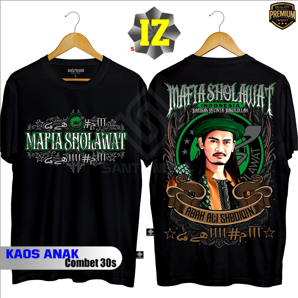 Jual Santrinesia Kaos Mafia Sholawat - Santri Mafia Abah Ali - Baju ...