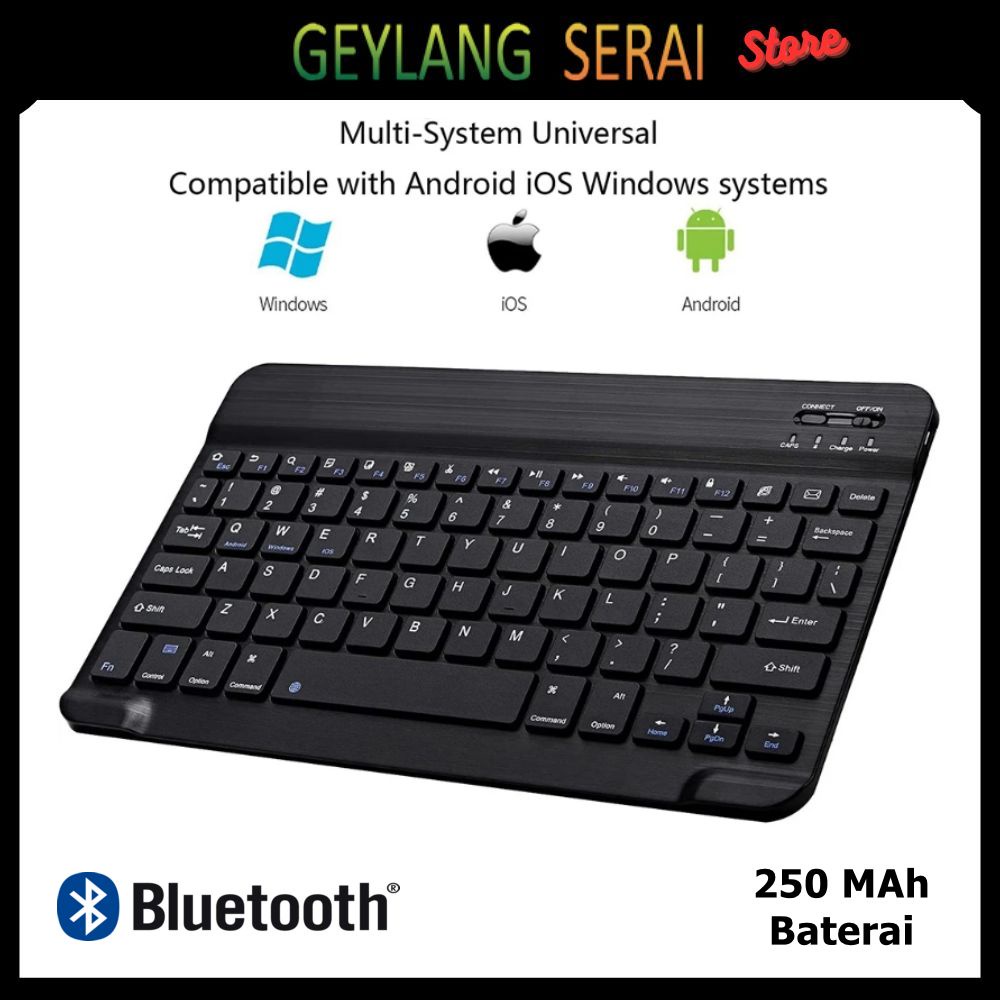 Jual Keyboard Wireless Bluetooth Rechargeable 10 Inch Untuk Hp Tablet ...