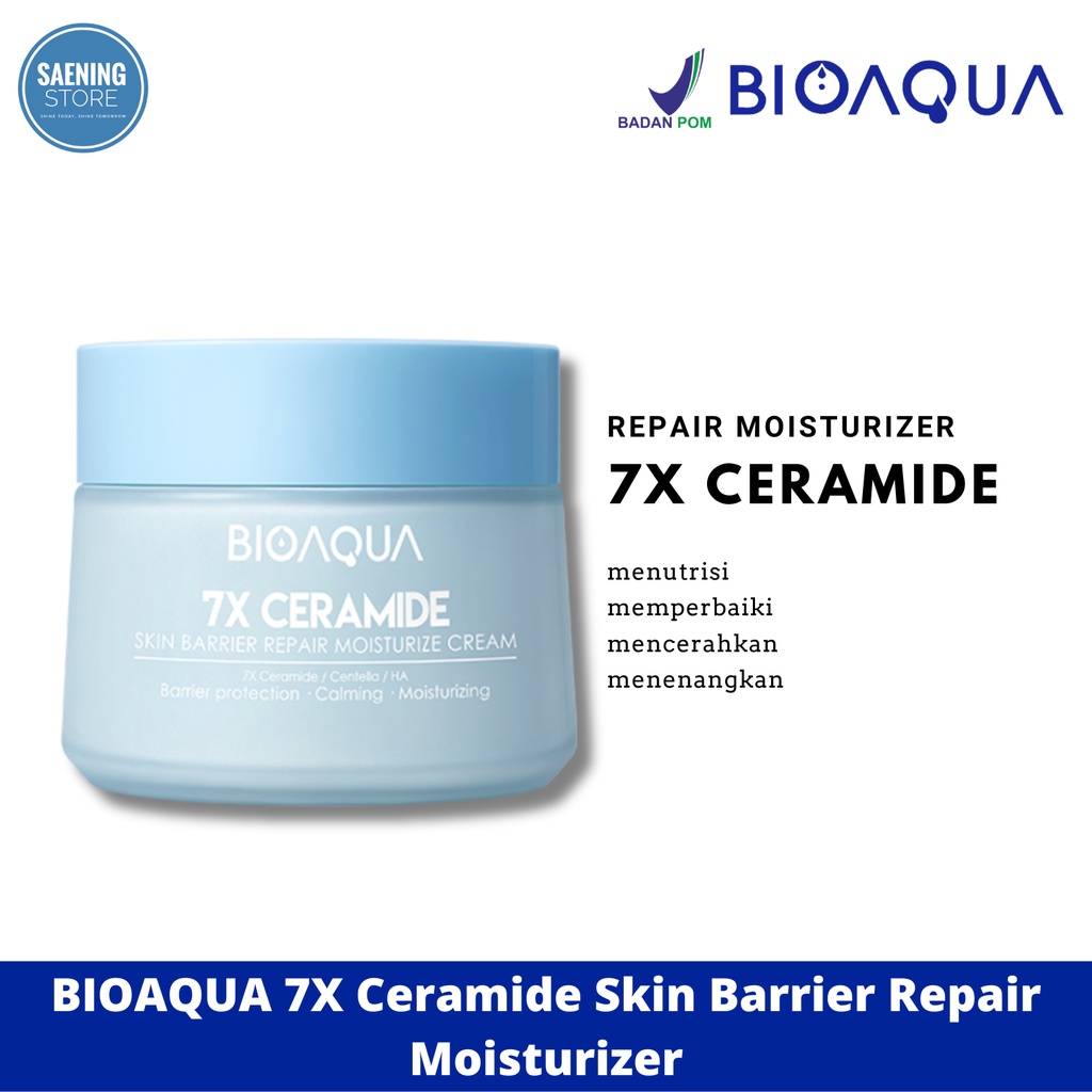 Jual 【BPOM】BIOAQUA 7X Ceramide Skin Barrier Repair Moisturizer Cream 50g Pelembab Wajah Cream ...
