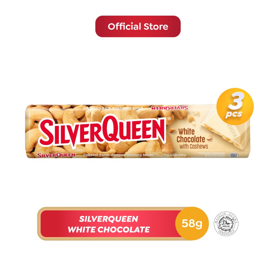 Jual Silverqueen White Chocolate 58g x 3 pcs | Shopee Indonesia