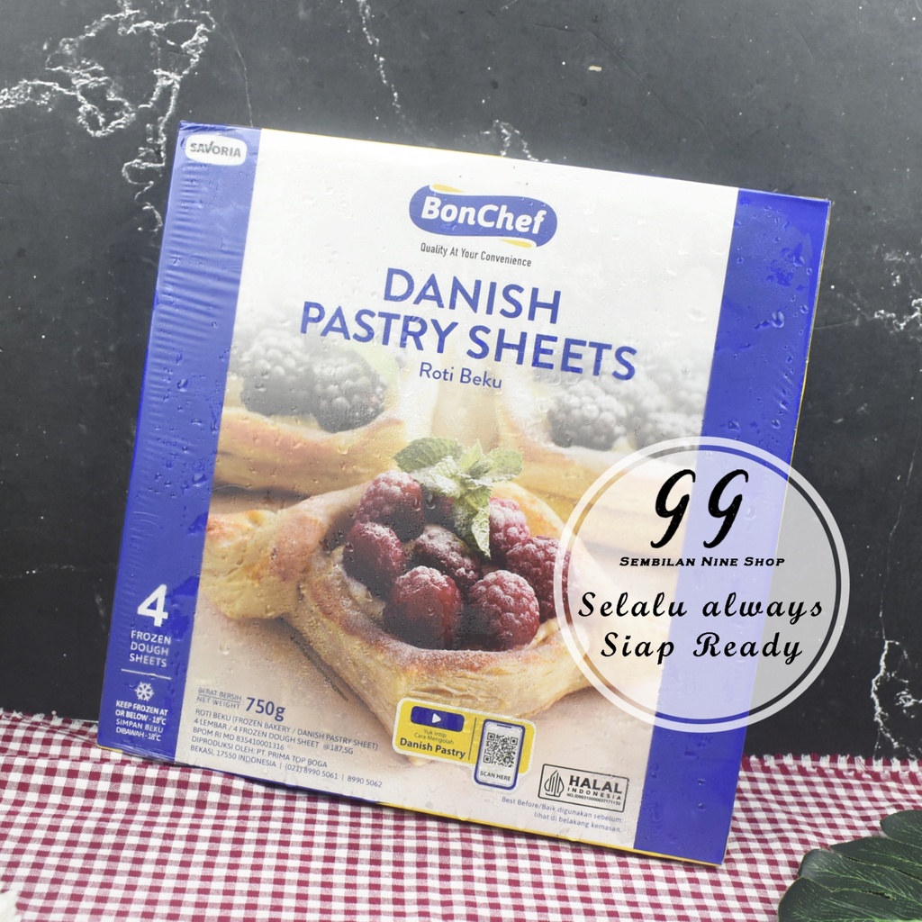 Jual BONCHEF DANISH Pastry Sheets 750 Gram Bon Chef Danis Pastri Sheet ...