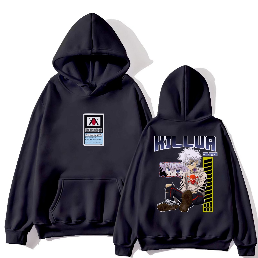 Jual Jaket Hoodie Anime Hunter X Hunter Killua Streetwear Pria Wanita ...