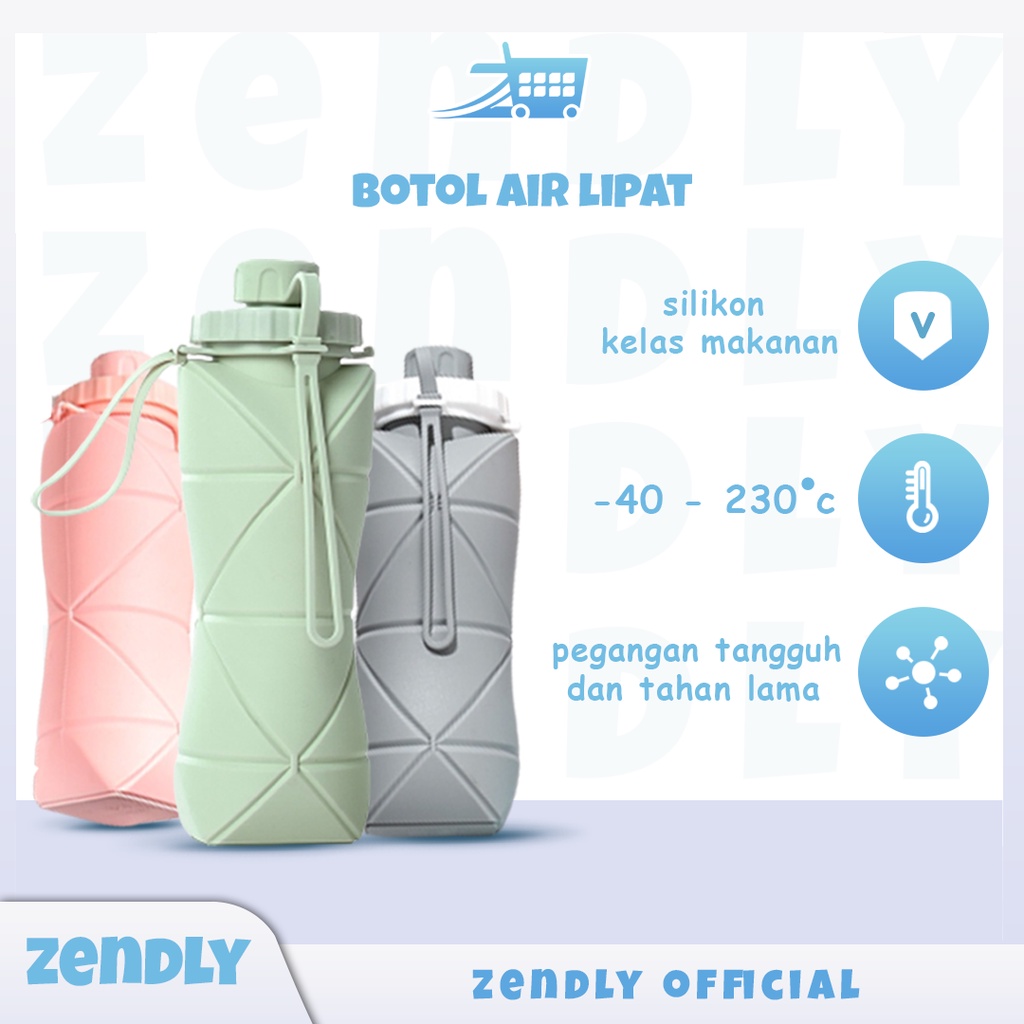 Jual ZENDLY Travel Bundling Origami Bottle /Botol Air Minum Lipat ...