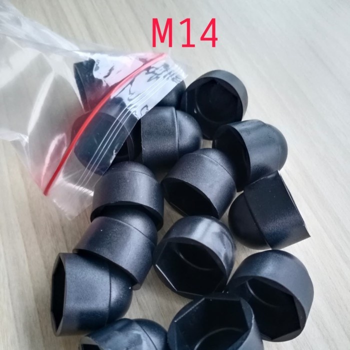 Jual tutup baut cover baut motor mobil m14 kunci 22mm cover mur hitam ...
