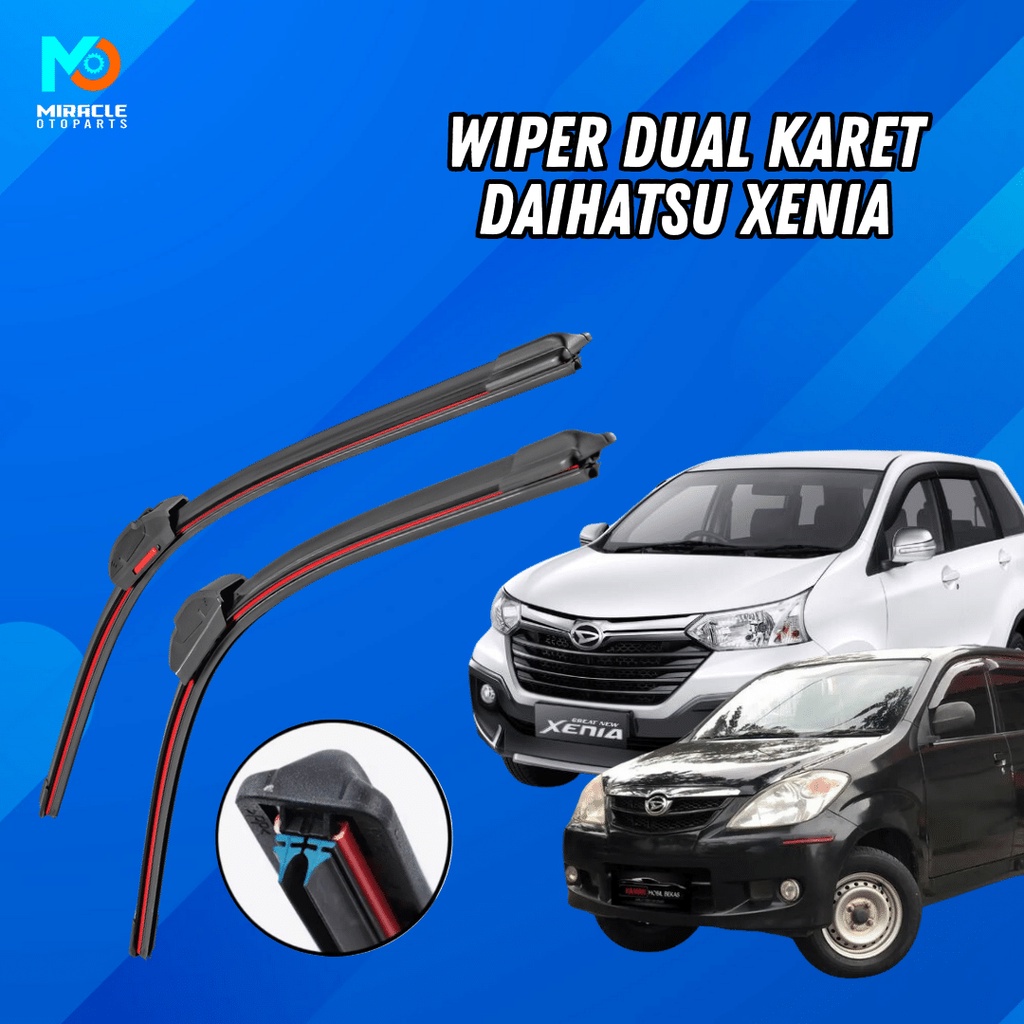 Jual Wiper Mobil Dual Karet Daihatsu Xenia / All New Grand Xenia Frameless Double Karet Tanpa ...