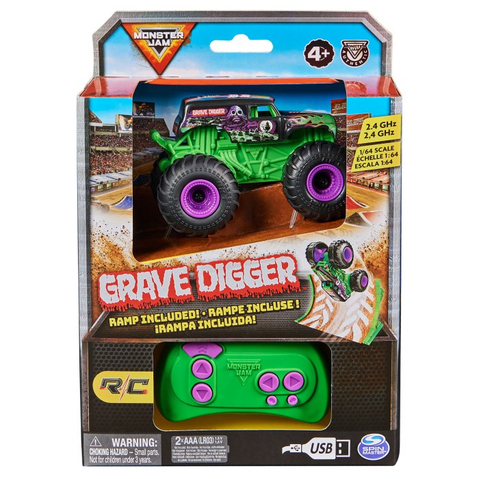 Jual Mainan Mobil Monster Jam 1:64 RC Grave Digger | Shopee Indonesia