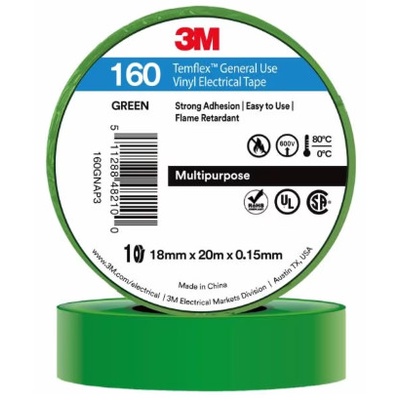 Jual 3M Isolasi Listrik Temflex 160 General Use Vinyl Electrical Tape ...