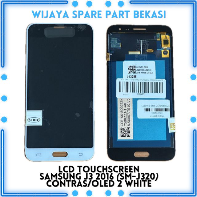 Jual LCD TOUCHSCREEN SAMSUNG J3 2016 CONTRAS/OLED 2 (SM-J320) WHITE ...