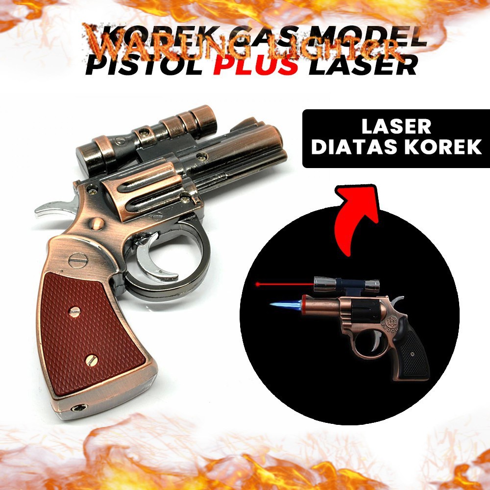 Jual Pemantik Api Model Pistol dengan Laser Rose Gold | Shopee Indonesia