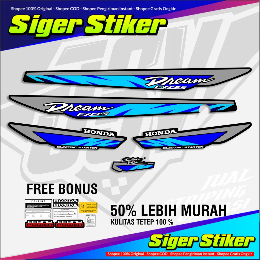Jual Striping Honda Dream Striping Astrea Grand Star Astrea Prima ...