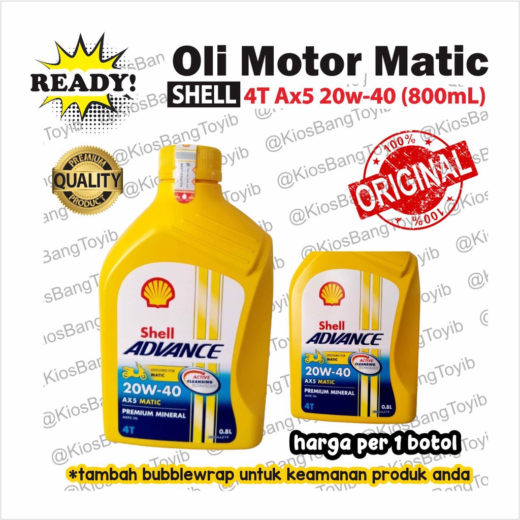 Jual Oli Motor Matic Shell Advance ORIGINAL 4T AX5 Scooter 20w-40 ...