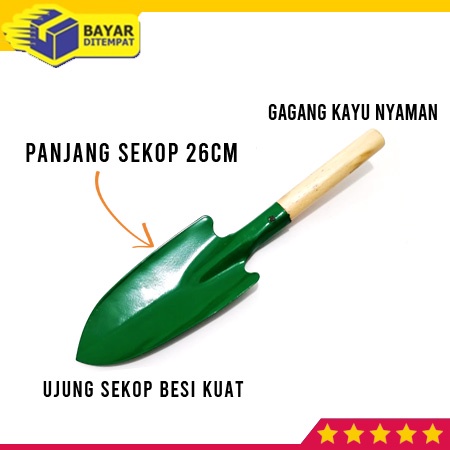 Jual Sekop Besi Gagang Kayu 26cm Hijau | Shopee Indonesia
