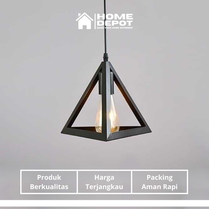 Jual Lampu Gantung Minimalis Ruang Tamu Hias Cafe Bar Estetik Fitting ...