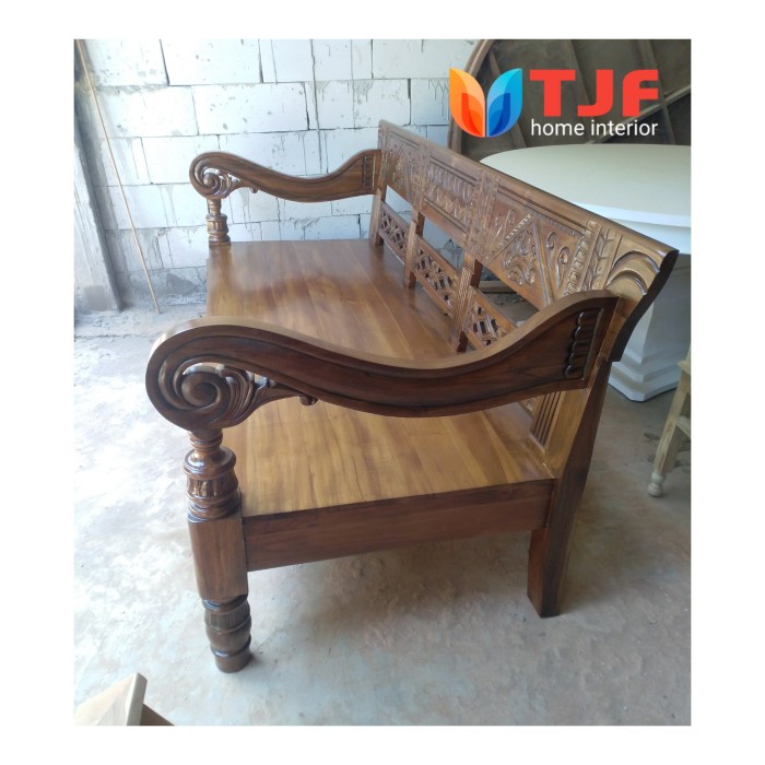 Jual Termurah MJ Bale-bale Klasik Suku, Bangku Bale-bale Jati Jadul ...