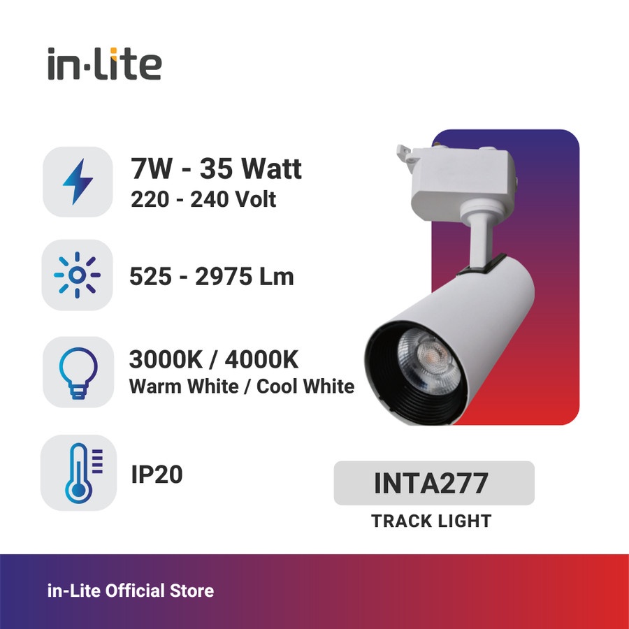 Jual in-Lite TRACK LIGHT INTA277 7-35 watt | Shopee Indonesia
