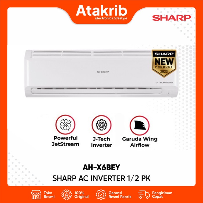 Jual SHARP AC INVERTER 1/2 PK AH-X6BEY Garuda Series | Shopee Indonesia