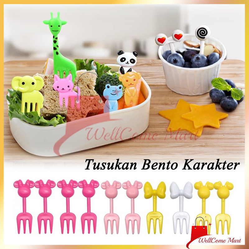 Jual Tusukan Bento Karakter / Set Garpu Bento Bentuk Kartun / Tusukan ...