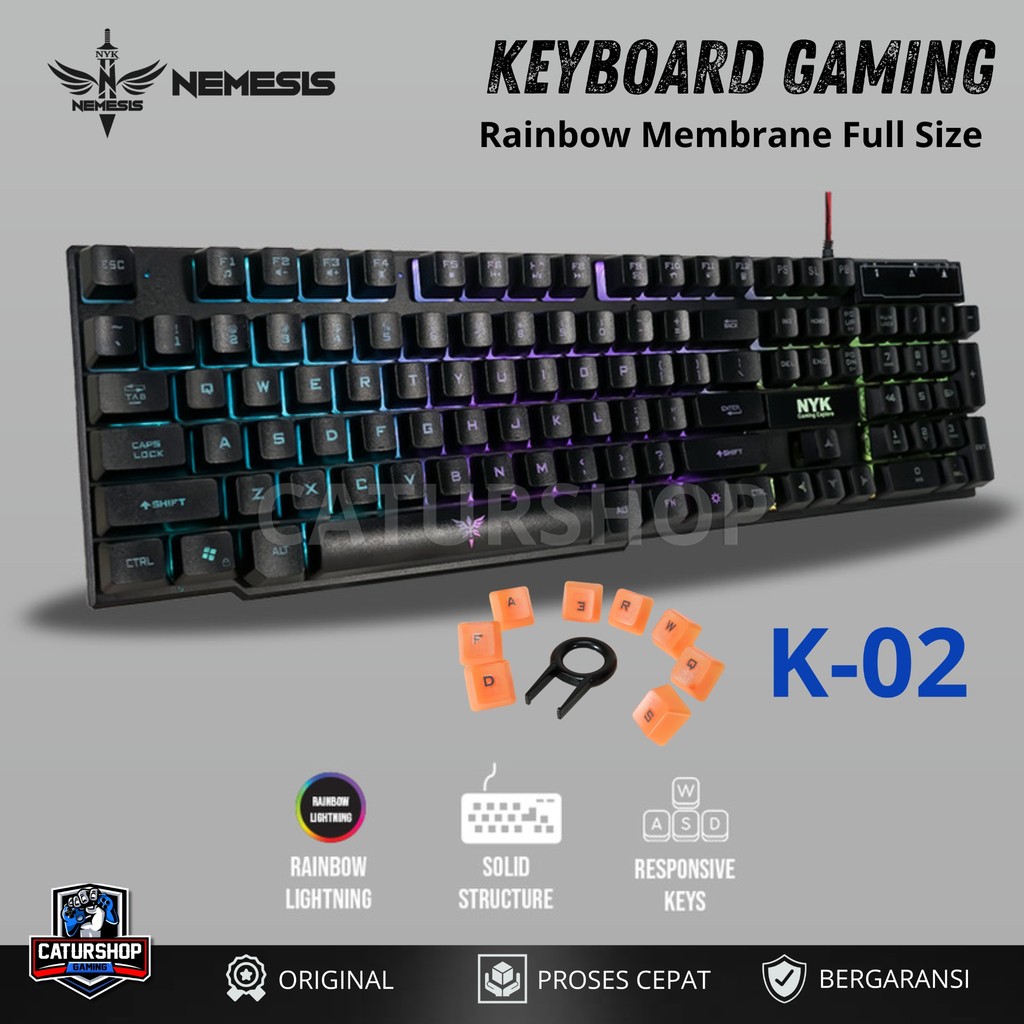 Jual Keyboard Gaming NYK Nemesis K02 Sacred Backlight Full Size K-02 ...