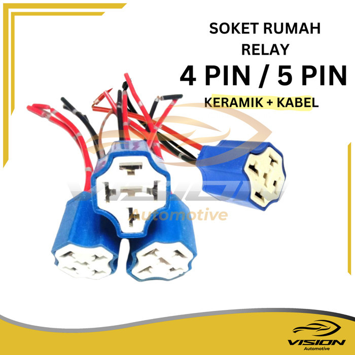 Jual Socket Soket Rumah Relay Rilay 4 Kaki 5 Kaki Bahan Keramik Tahan ...
