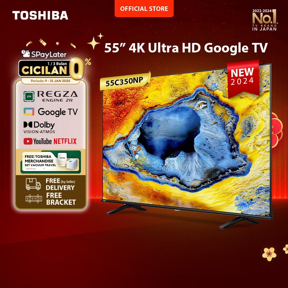 Jual Toshiba 55 Inch Smart TV Google 4K UHD HDR10 Dolby Vision Atmos ...