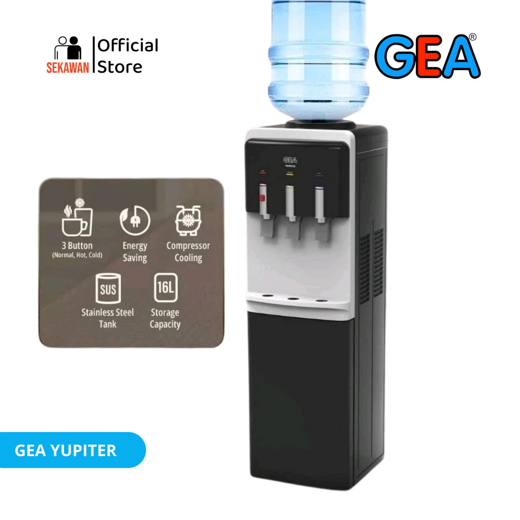 Jual GEA Yupiter Dispenser Galon Atas Kompresor Stainless Steel Low ...