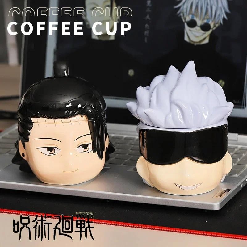 Jual Jujutsu Kaisen Ceramic Mug with Lid Gojo Satoru Tea Mug Geto ...