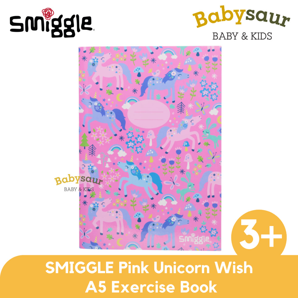 Jual SMIGGLE 100% Original Pink Unicorn Wish A5 Exercise Book Peralatan ...