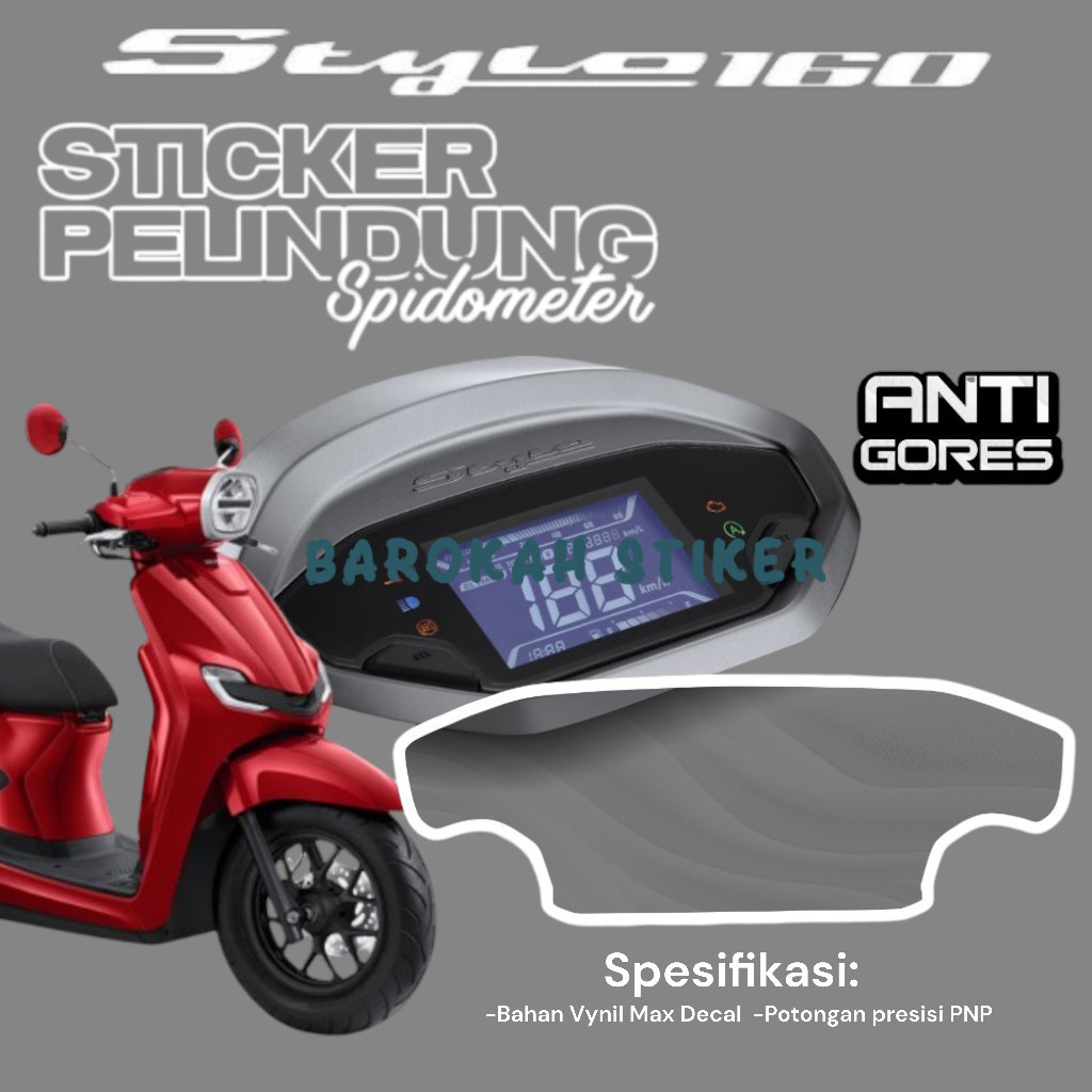 Jual CUTTING STIKER PELINDUNG SPIDOMETER HONDA STYLO 160, ANTI GORES ...