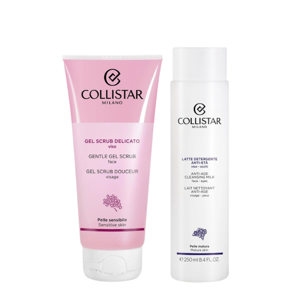 Jual Bundle Set Collistar Gentle Gel Scrub Face & Anti-Age Cleansing ...