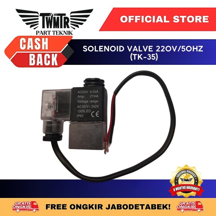 Jual TWMTR - Solenoid Valve Otomatis Oilless 220V/50HZ AC Relay ...