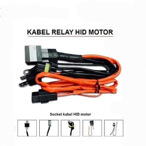 Jual KABEL RELAY/HID SET BILED MOTOR PNP H4 MERK AES OUTPUT 1 LAMPU ...