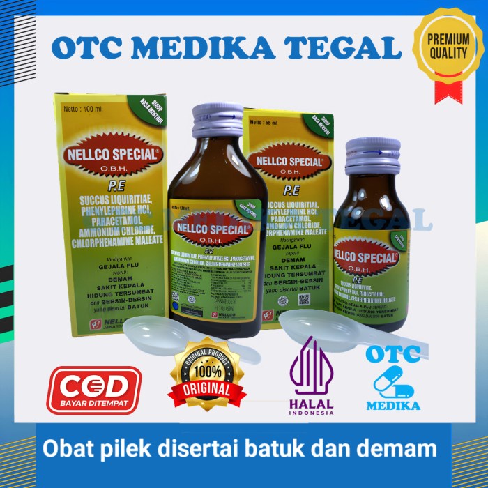 Jual OBH Nelco spesial PE obat pilek disertai batuk dan demam | Shopee ...