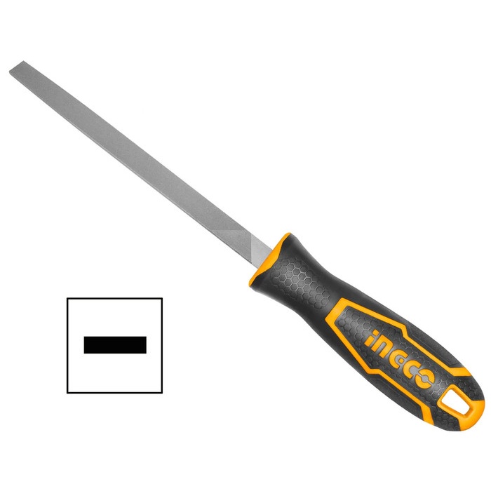 Jual Kikir Gepeng Rata 8" Inch Gagang Karet INGCO HSFF088 Flat Steel ...