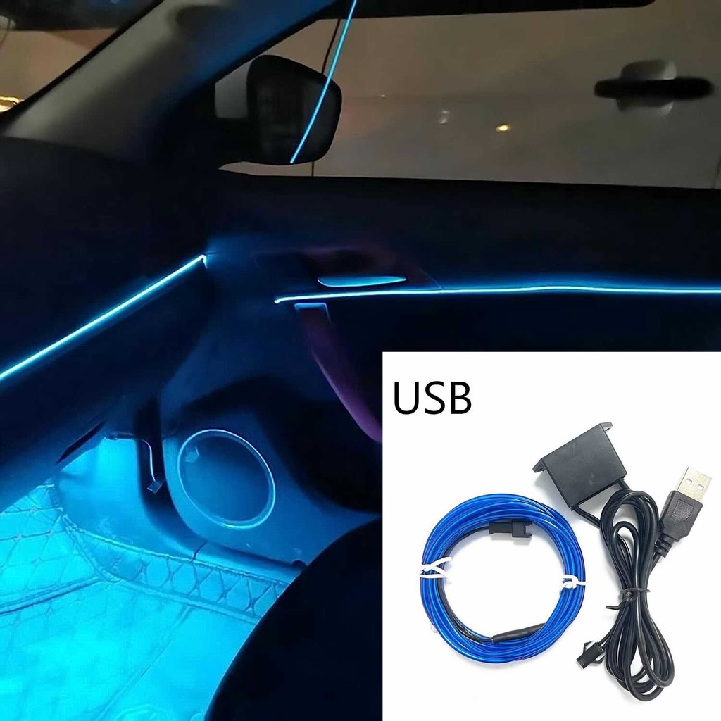 Jual [COD] STAVOLAN Lampu Hias Neon Car Interior Ambient EL Light USB 5V 3M - STU-33 -RNS ...