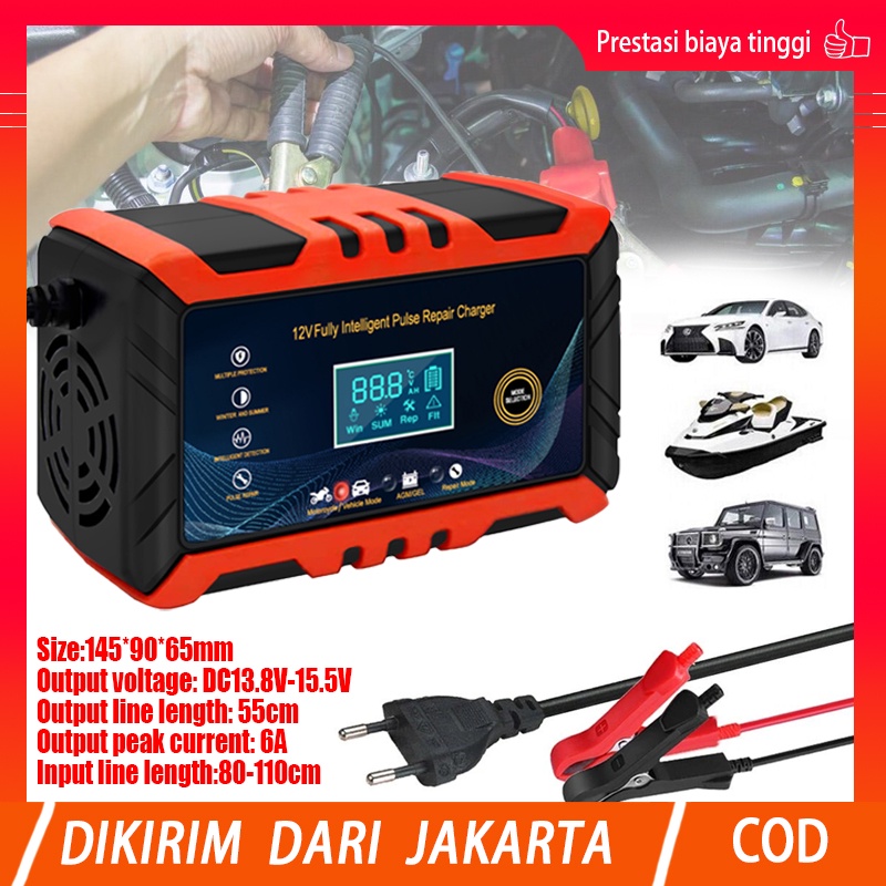 Jual 12V6A CHARGER AKI MOBIL MOTOR 12V REPAIR AKI OTOMATIS CHARGER AKI ...