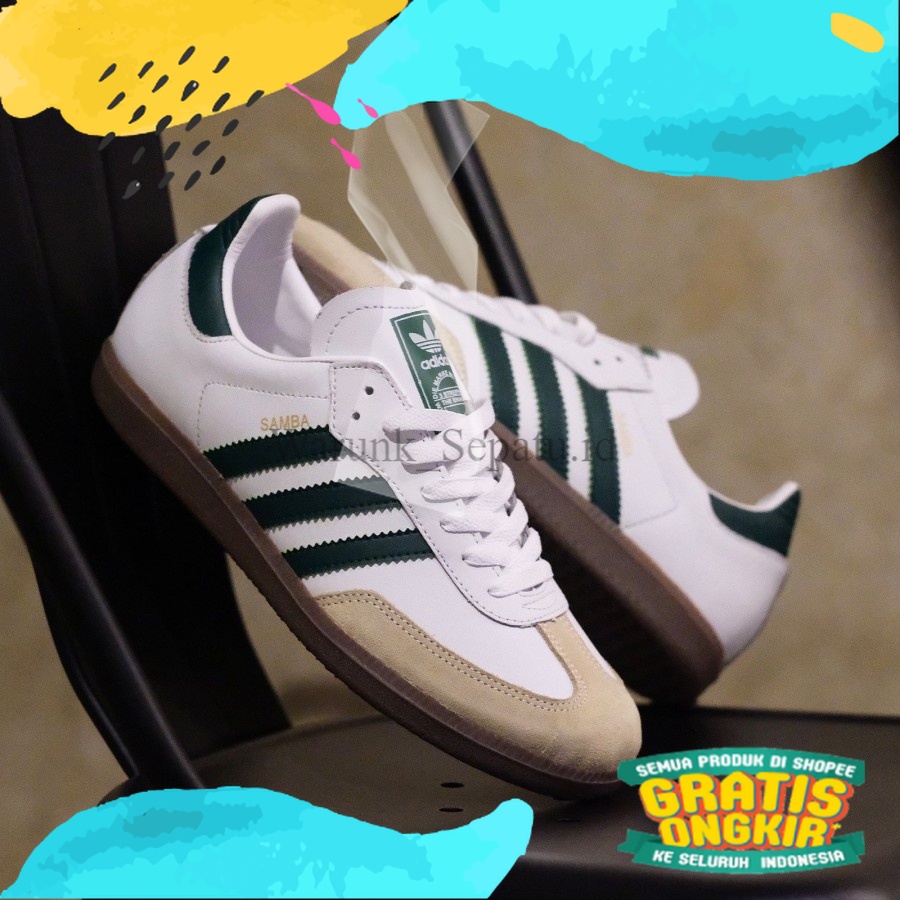 Jual Adidas Samba OG White Black Sol Gum / Sneakers Pria Original ...