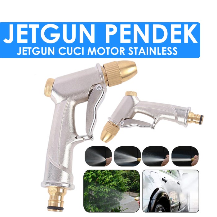 Jual Water Jet Gun pendek untuk cuci motor / mobil - Stainless | Shopee ...