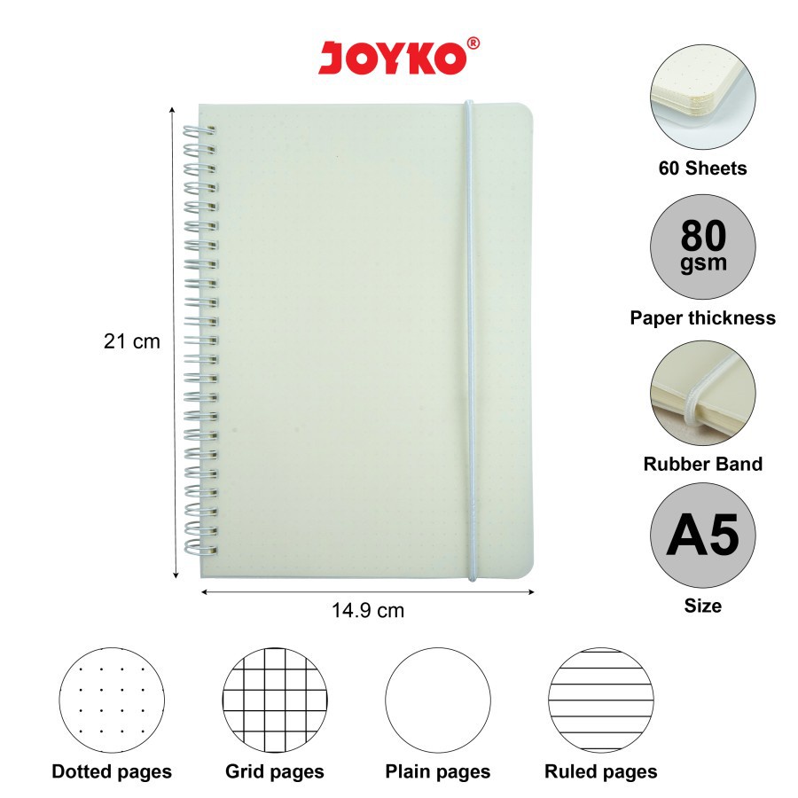 Jual Notebook Spiral JOYKO NB-700 DOTTED/GRID/POLOS/GARIS | Shopee ...