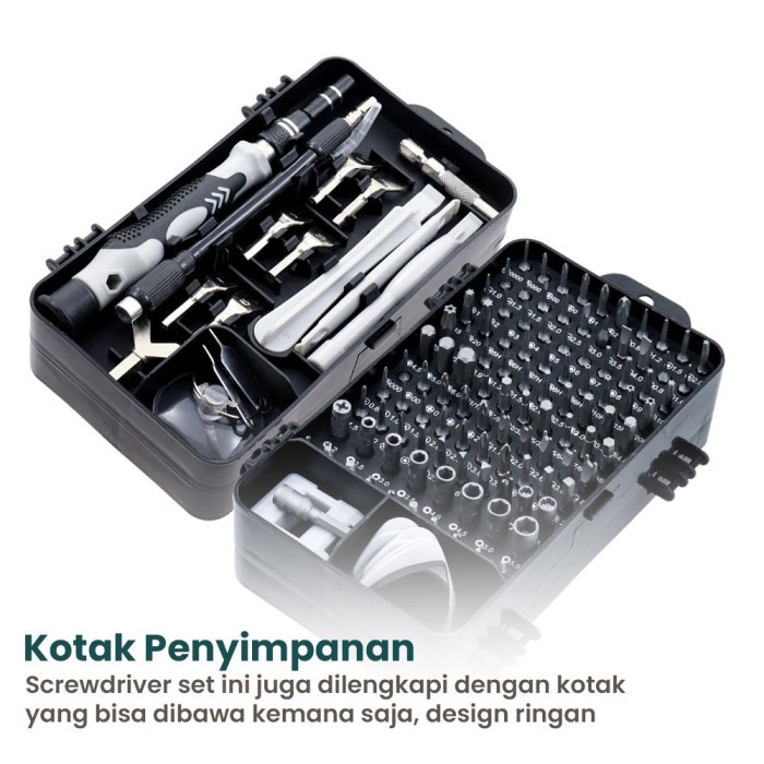 Jual SM88 -J310- Alat Obeng 115 in 1 Kepala Sekrup Yang Dapat Disesuaikan Multi-fungsi - Obeng ...