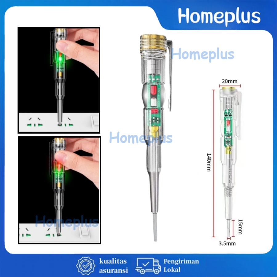 Jual HomePlus Obeng Tester Obeng Tespen Minus Test Listrik Tes Pen ...