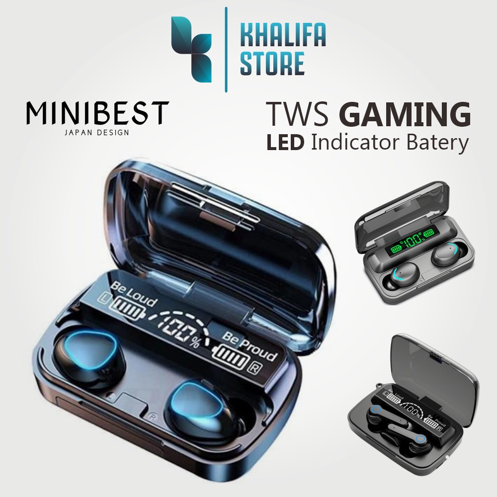 Jual COD Headset Bluetooth TWS Pro Gaming LED Powerbank | Shopee Indonesia