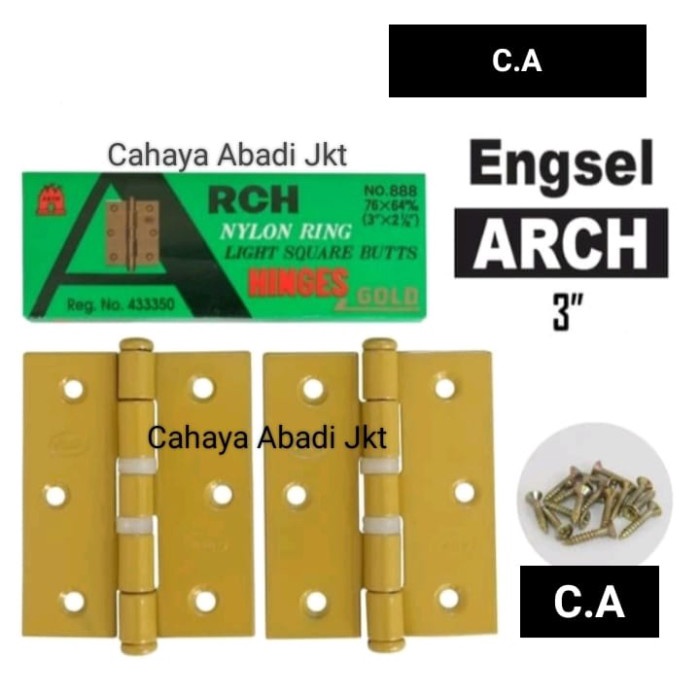 Jual ENGSEL PINTU 3IN ARCH KOTAK HIJAU 102 X 76 MM 3IN X 2 1/2IN ...