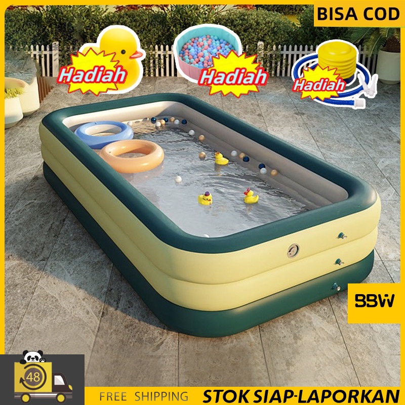 Jual (gratis Pompa) Kolam Renang Anak Dasar Gelembung Empuk Bentuk ...